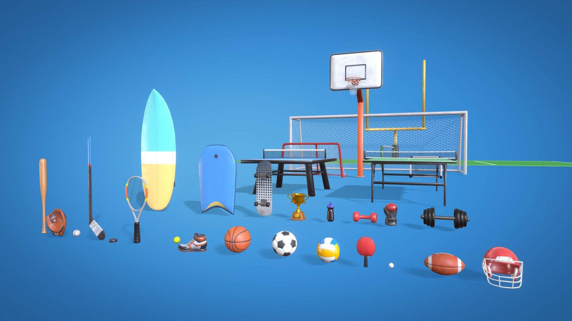 Sports Pack - Buy Royalty Free 3D model by Estudio Shout (@estudioshout ...