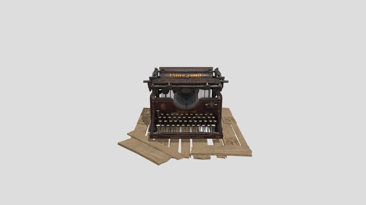 Typewriter 3D models - Sketchfab