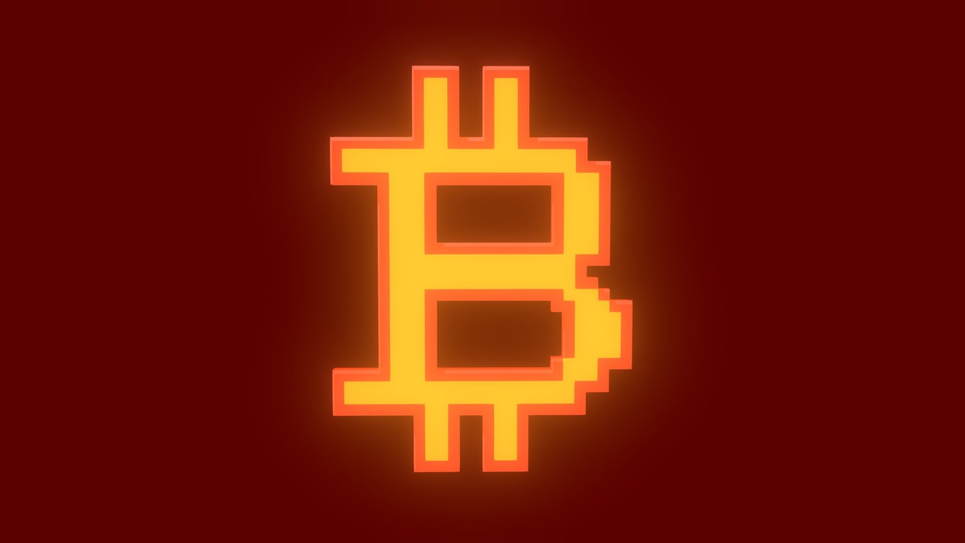 neon pixel btc - Download Free 3D model by alina_dreiman [3821108 ...