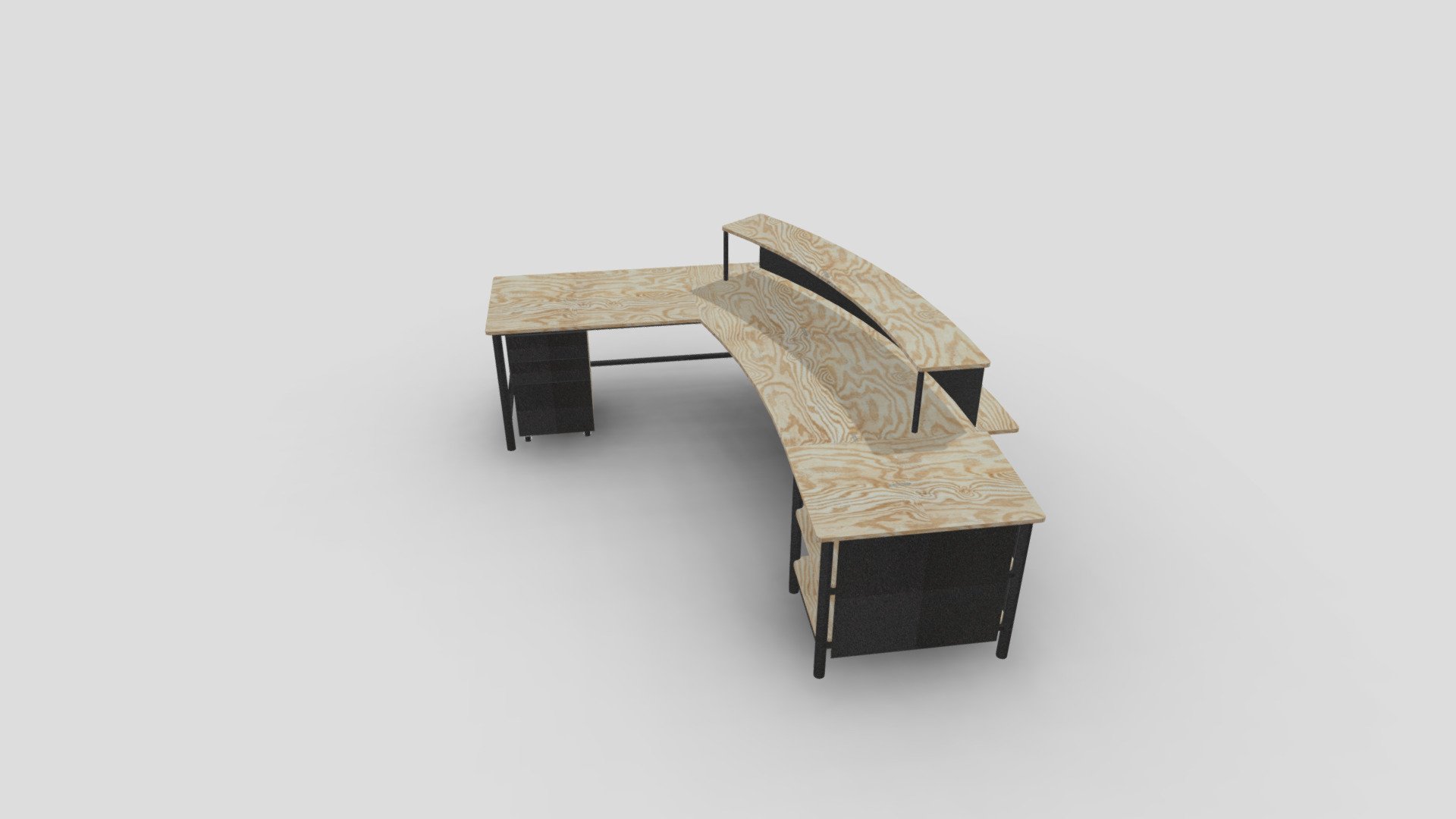 Desk 3d Model By Franco Fraancu [382e75e] Sketchfab
