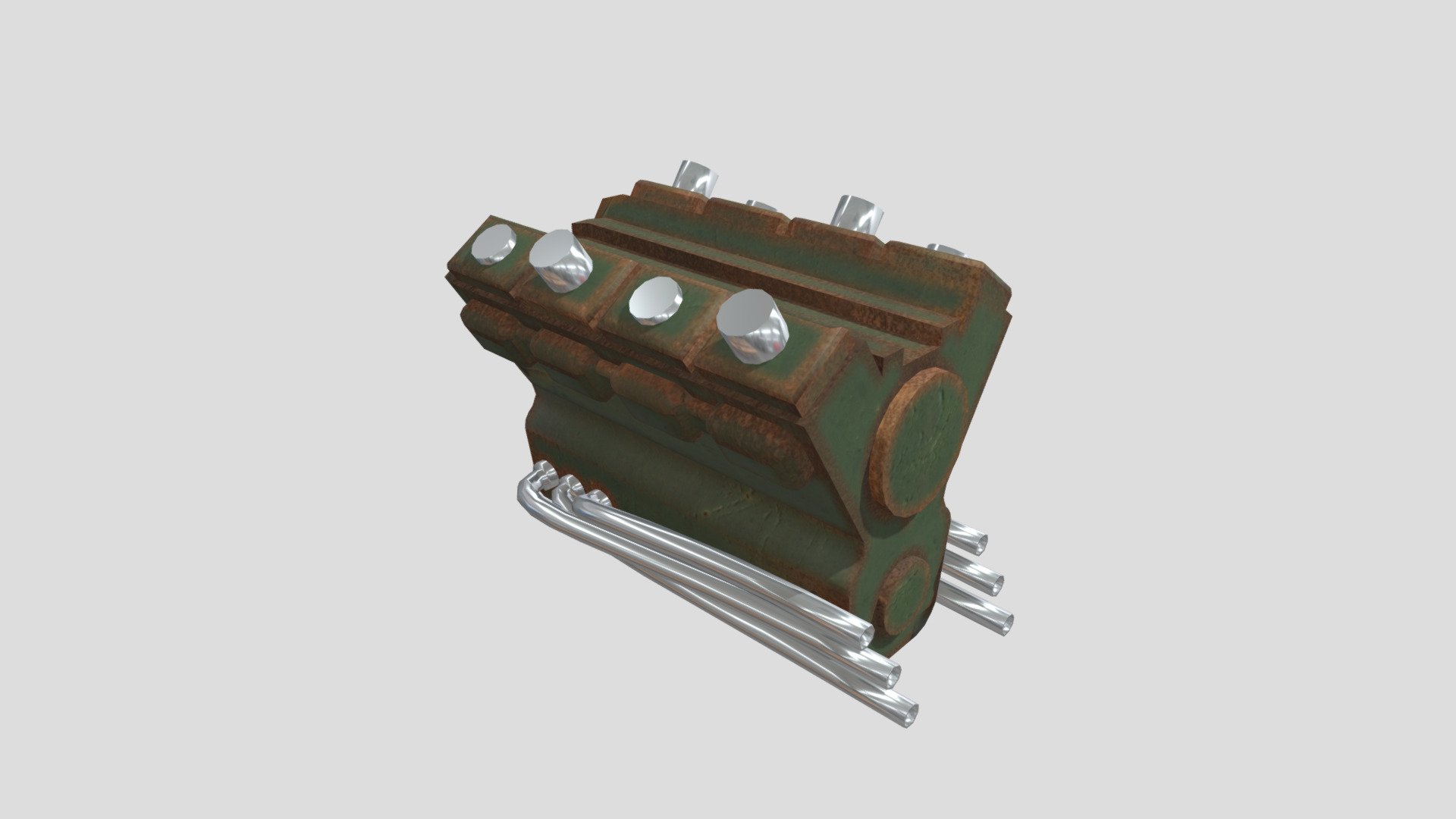 low-poly engine with 8 cyliders - Download Free 3D model by Rixx (@rixx ...