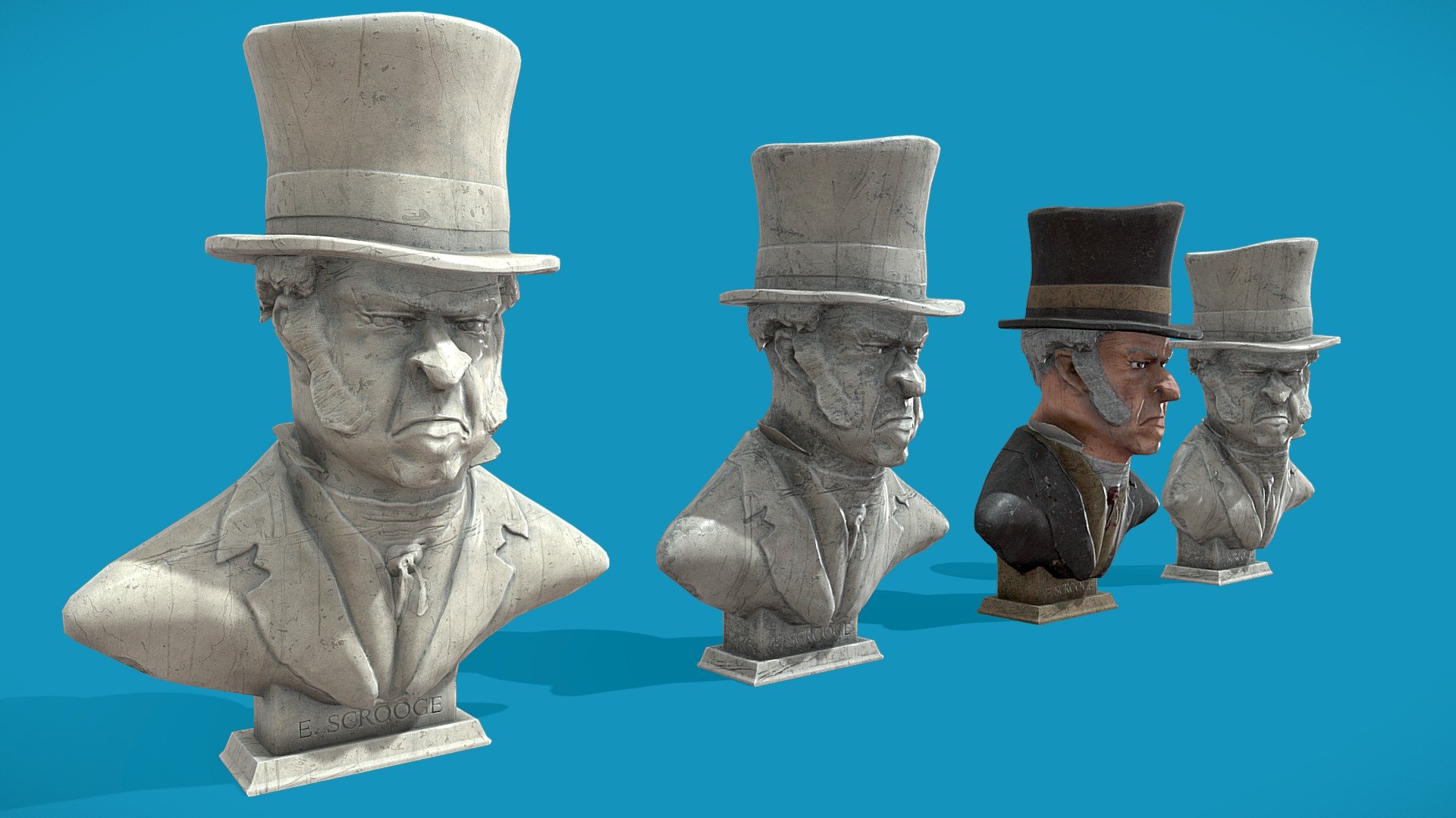 Ebenezer Scrooge Busts - Download Free 3D model by Mad_Lobster_Workshop ...