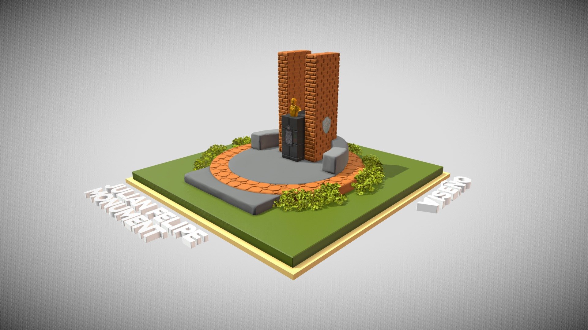 Julian Felipe Monument - 3D model by Viseño (@viseno) [3832f57] - Sketchfab