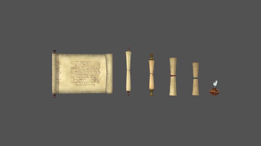 Props - Books and Scrolls - A 3D model collection by Tedathon - Sketchfab