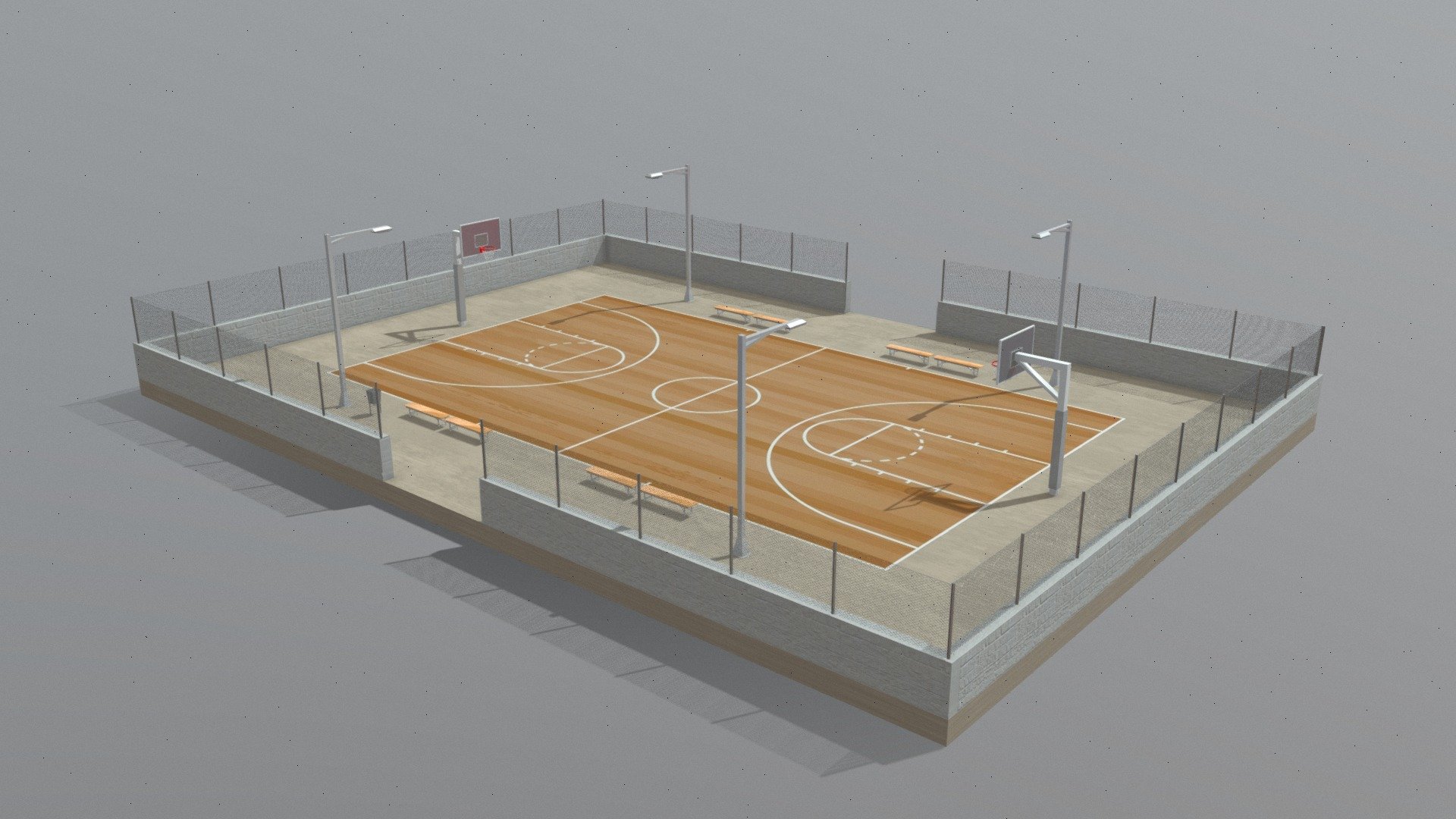 Basketball Court - Buy Royalty Free 3D model by luismi93 [3837095 ...