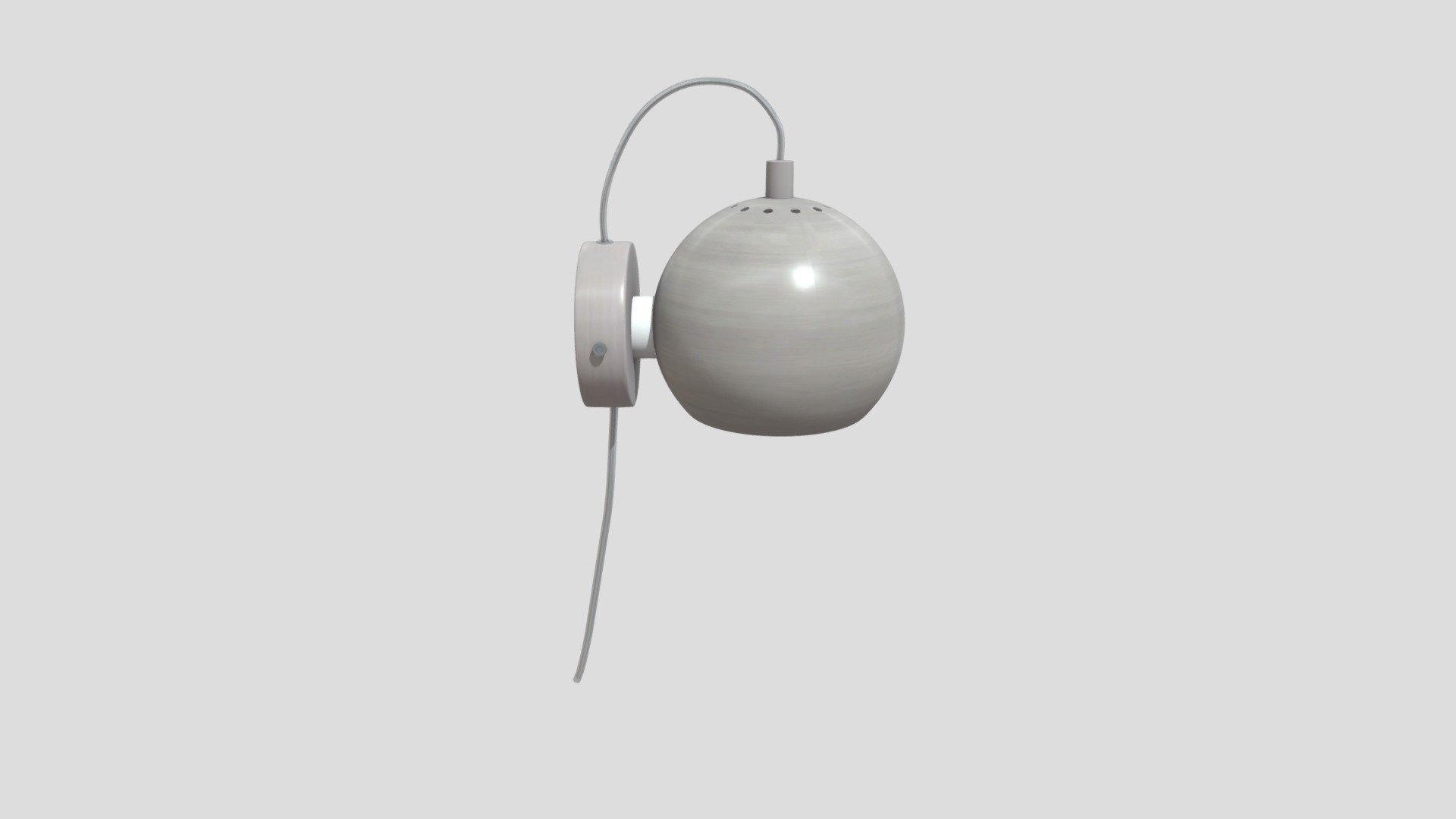 Ball Wall Lamp Silver - Buy Royalty Free 3D model by 3DImaginationHub ...