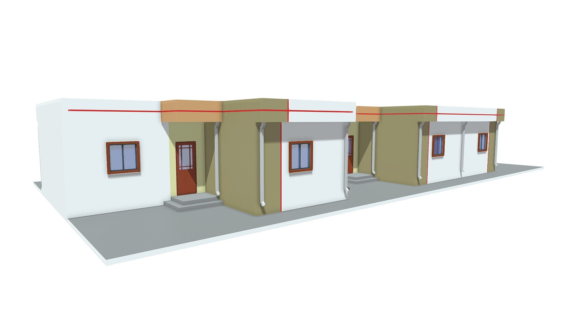 Senegal Housing Villa Type F3 - Conceptual Model - 3D model by Joseph ...