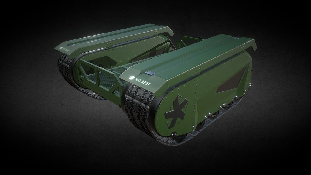 Unmanned ground vehicle - 3D model by Caldur [384237c] - Sketchfab