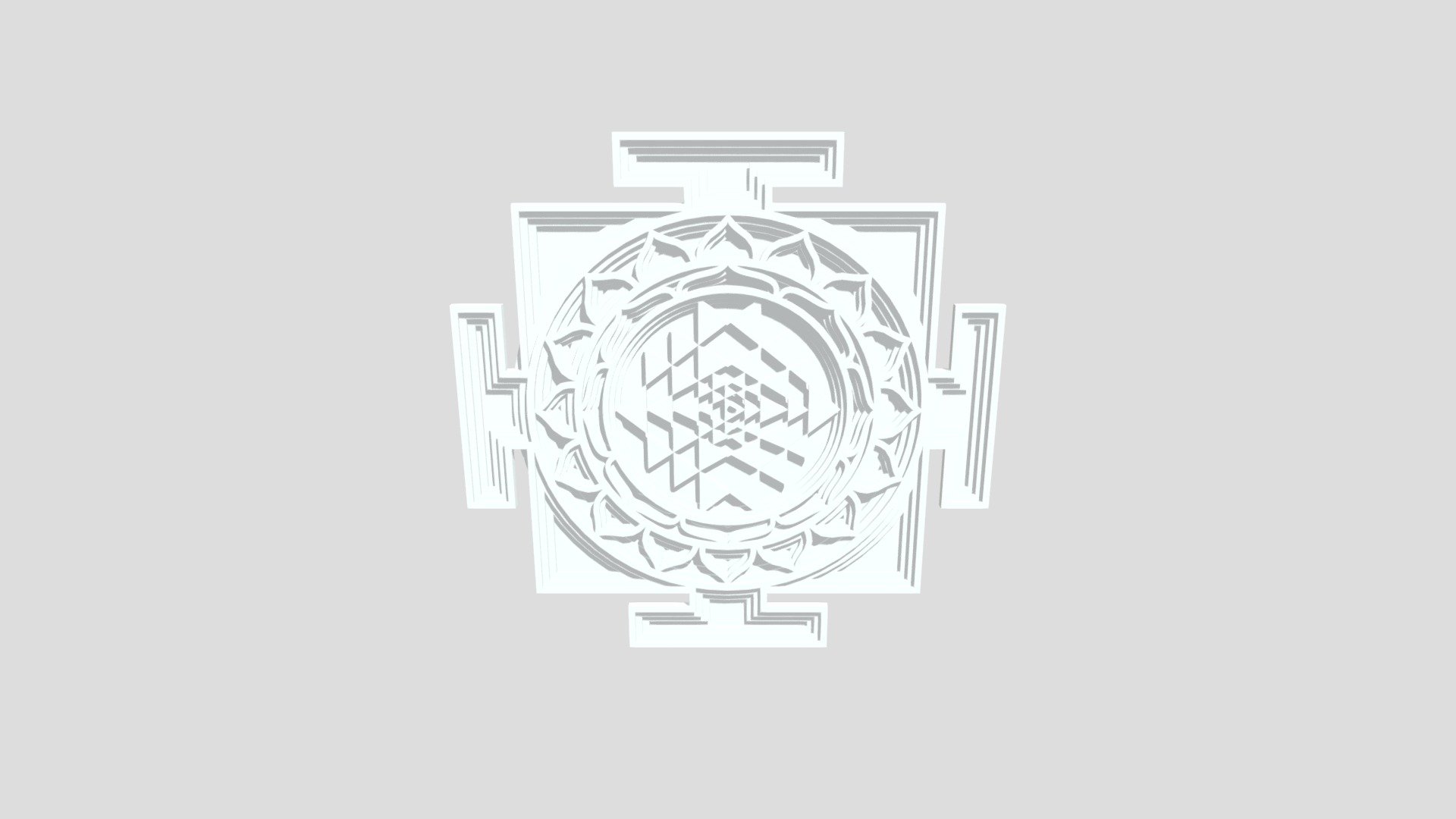 Sri chakra OBJ - 3D model by svvayampoojarooms [3845aa9] - Sketchfab