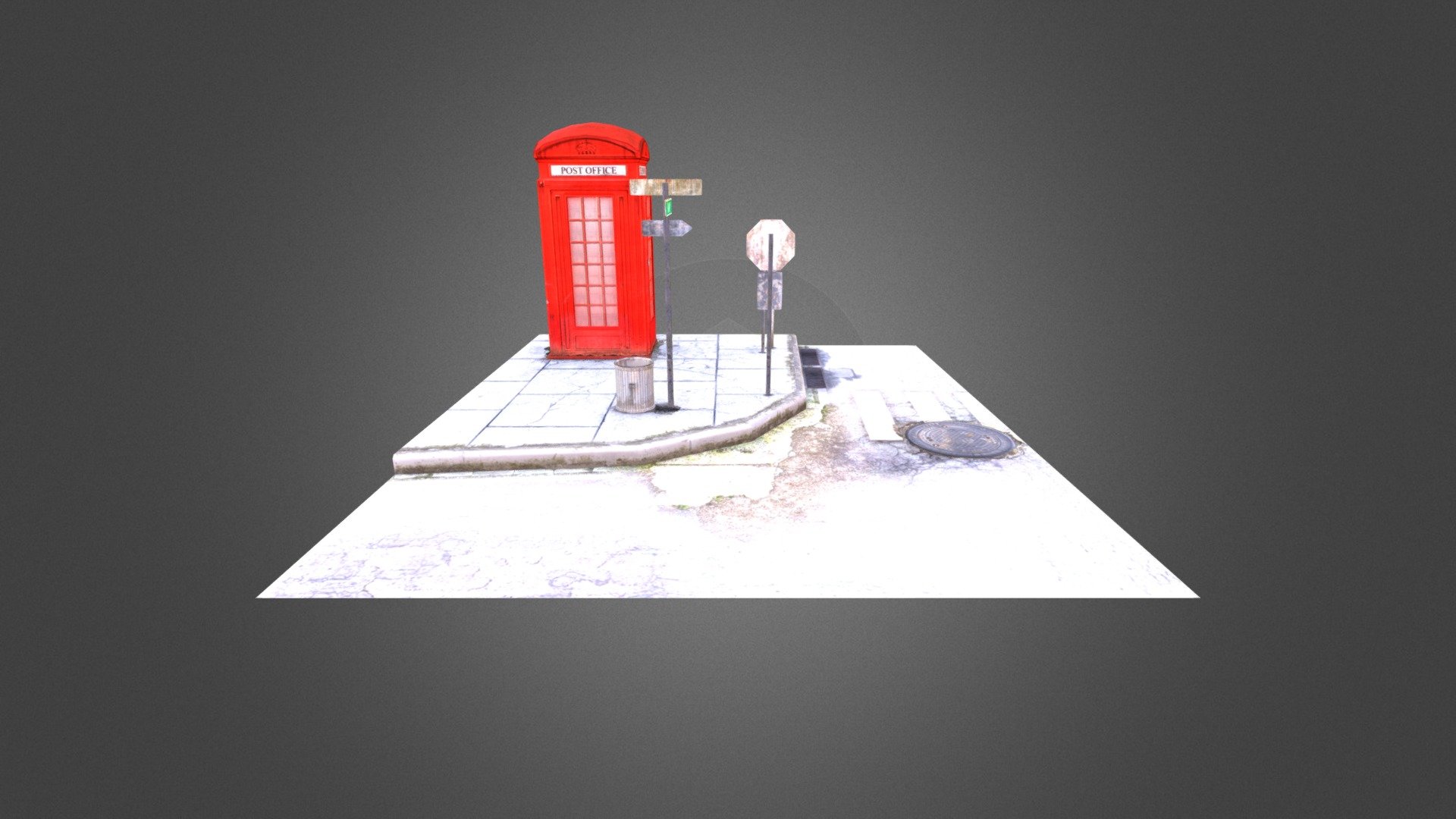 Phone_booth_scene - 3D model by jabezperez [3849c4e] - Sketchfab