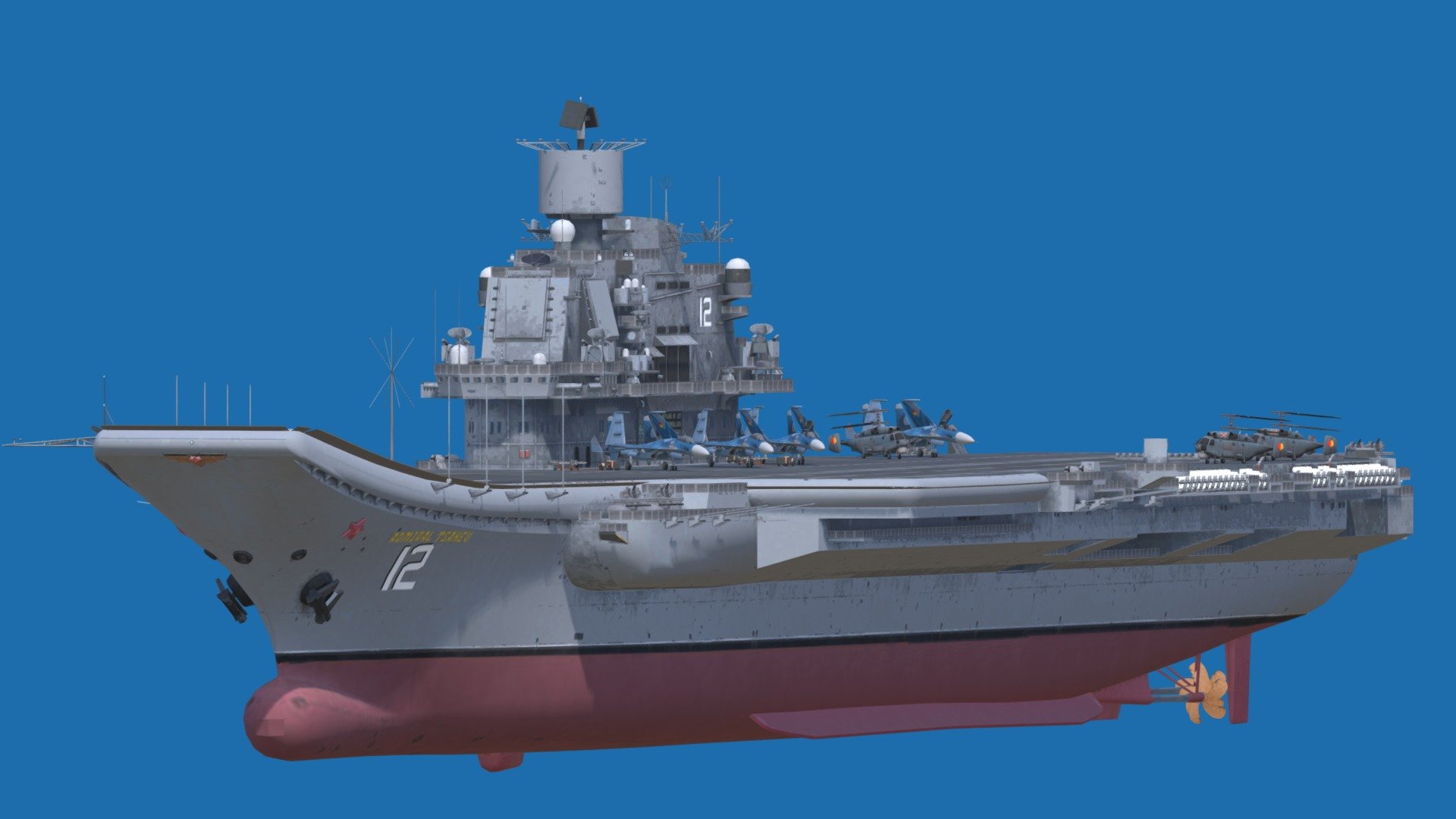 Yuktobanian Navy Admiral Tsanev (Kuznetsov) - Download Free 3D model by ...