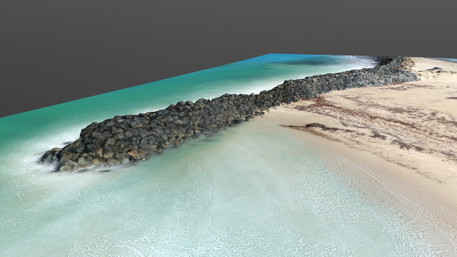 Pyramids Beach Groin December 2017 - 3D model by West Coast Aerial ...