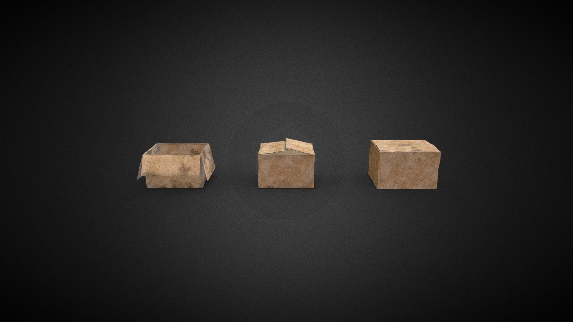 Old dusty cardboard boxes - 3D model by Nikita.Meduha [3851b3b] - Sketchfab