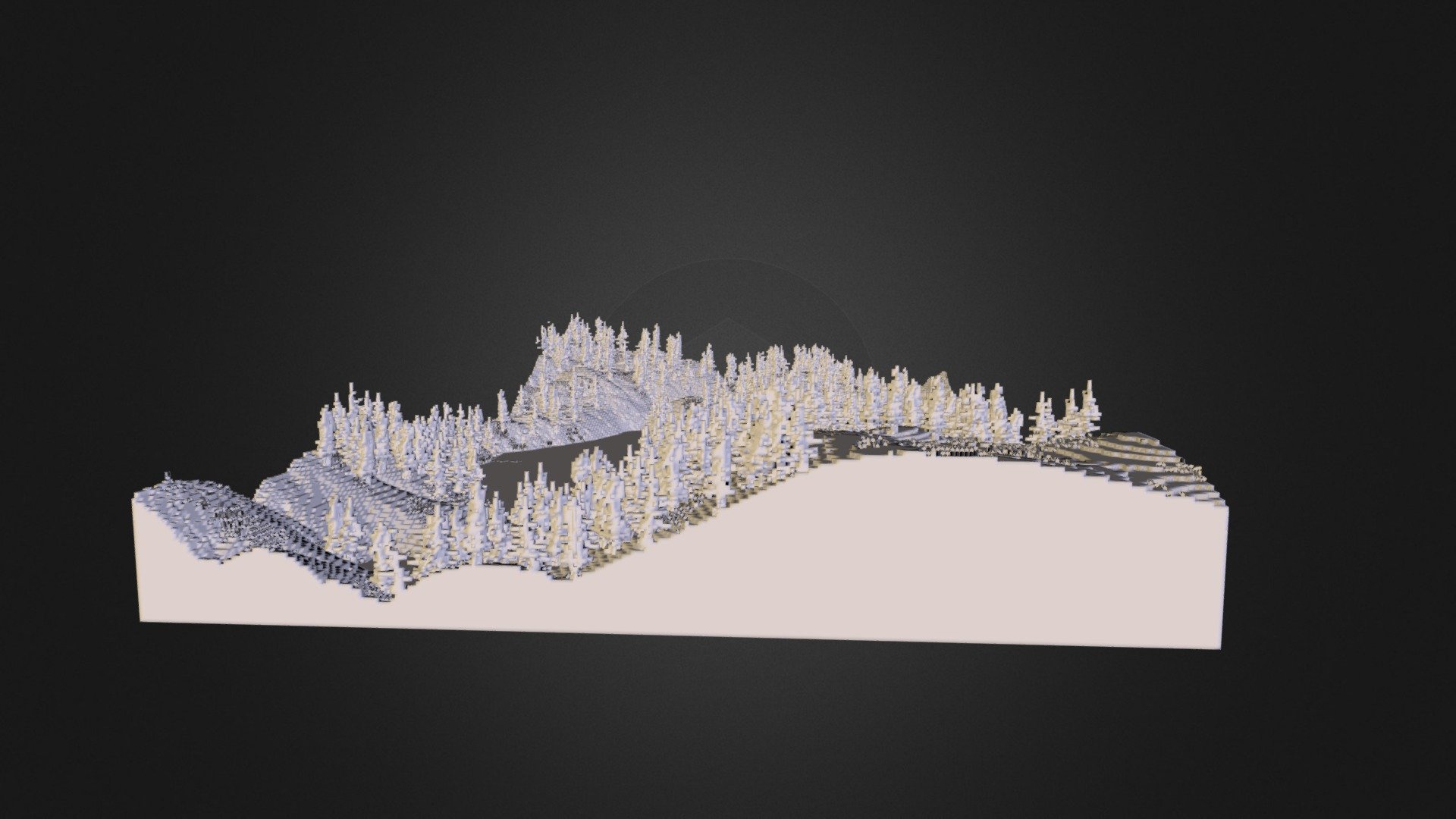 Alpine Valley 3D Minecraft w/ Terrain - Default - 3D model by ...