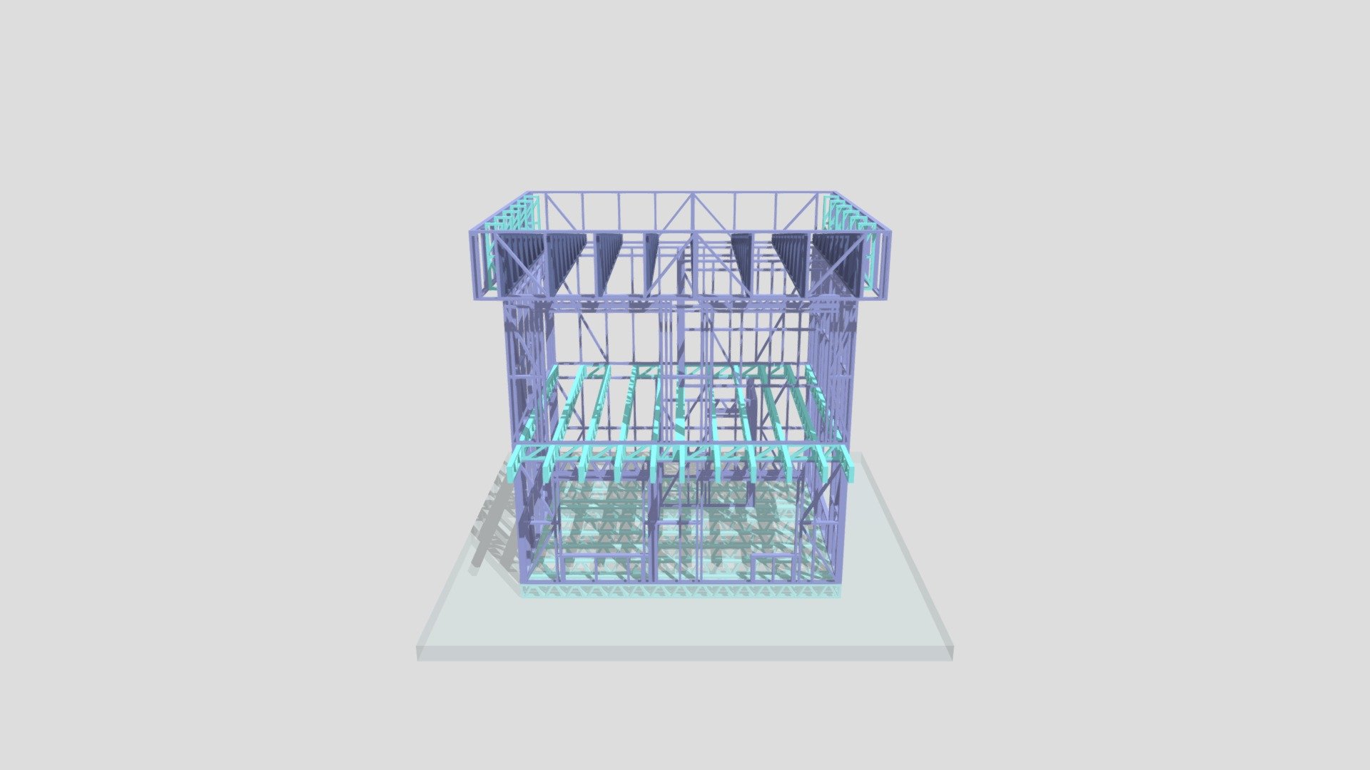 Дом 2 этажа 6х5 h=2.8;2.7 - 3D model by lstk-rus [38539ec] - Sketchfab