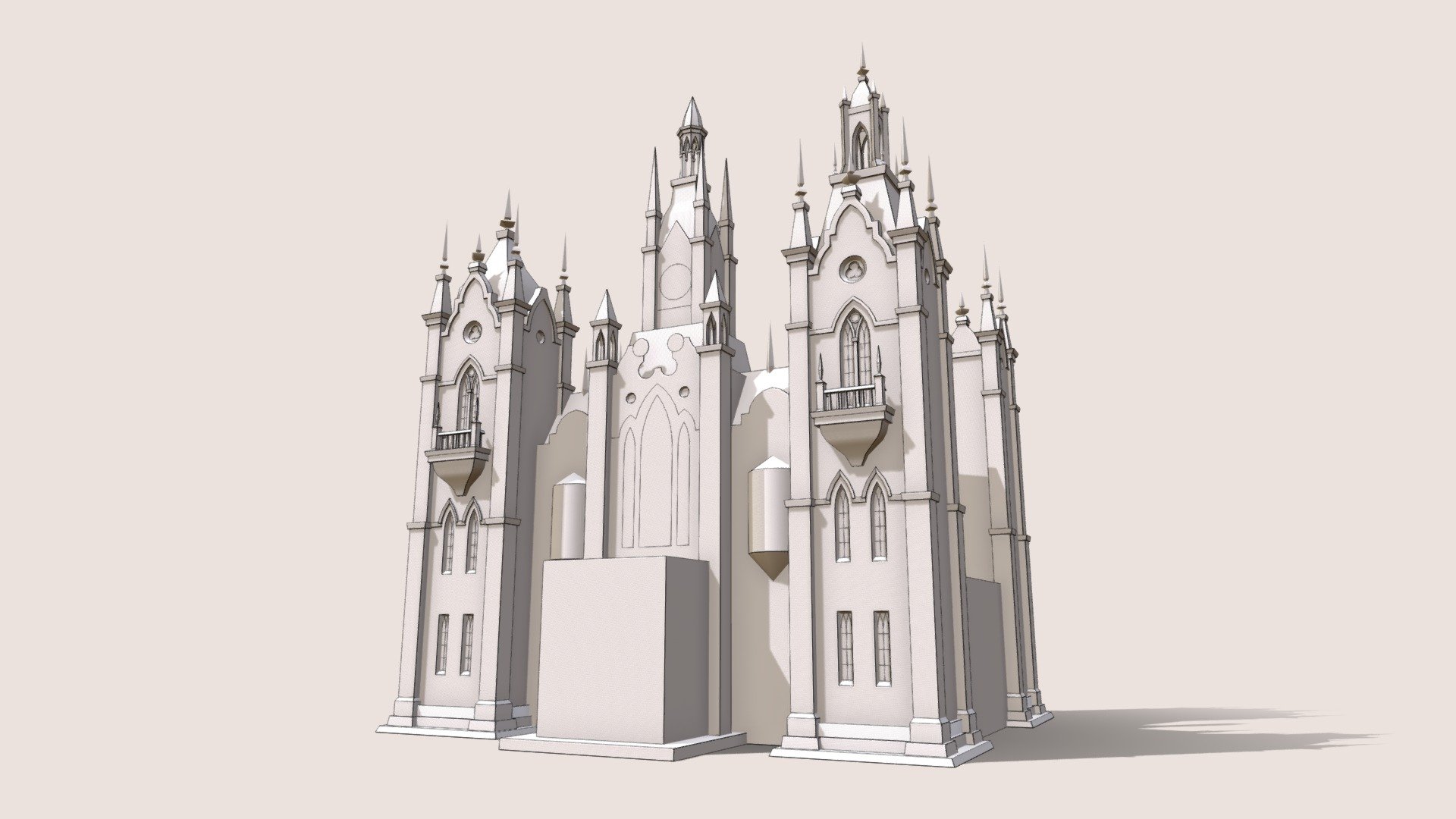 Gothic Mansion (WIP) - 3D model by e_ivanov [3854121] - Sketchfab