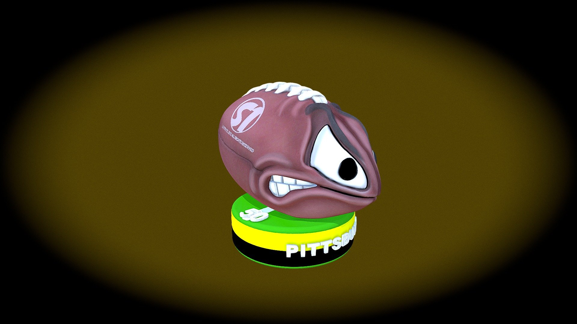 Angry Football Color - 3D model by jimmeckley [38545ca] - Sketchfab