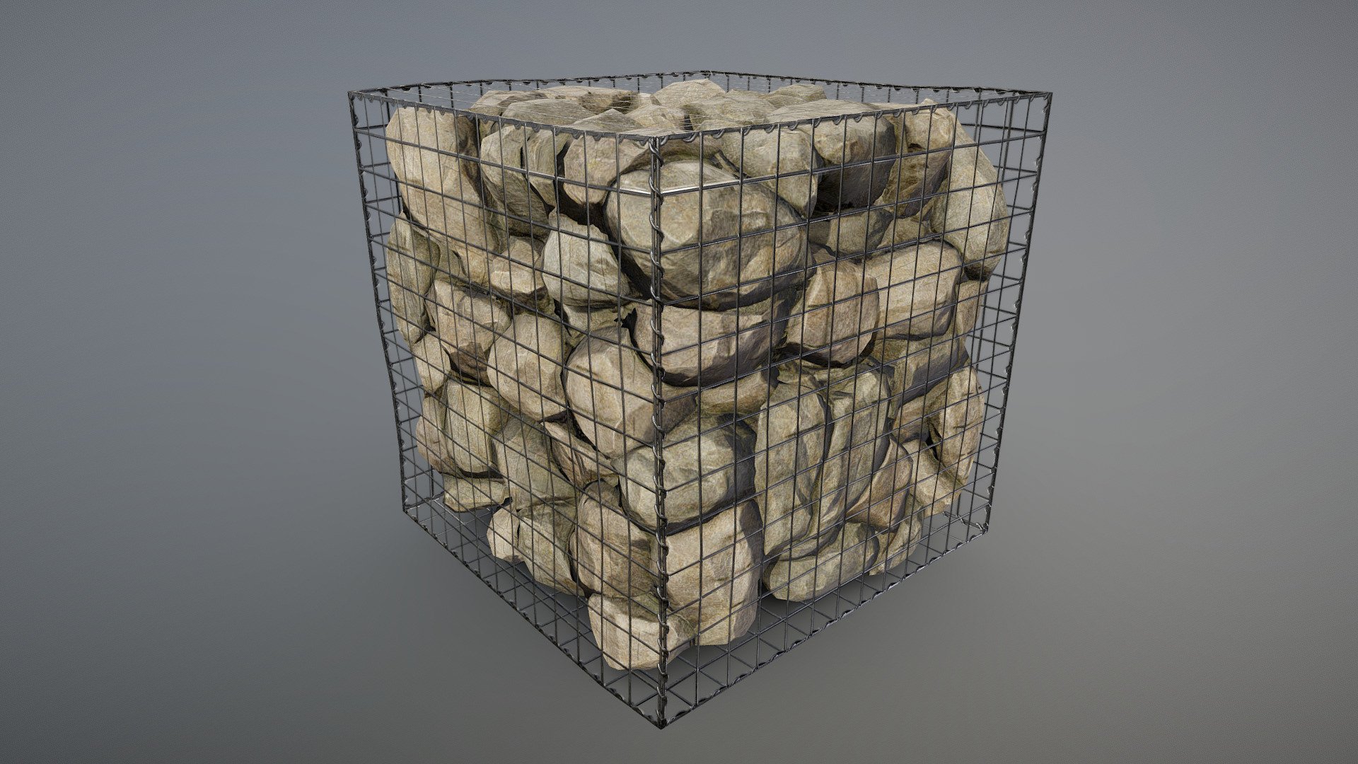 Gabion Basket - Download Free 3D model by romullus [3856ec5] - Sketchfab