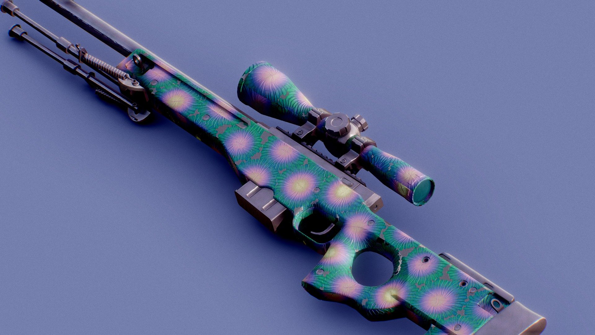 CORAL - AWP (custom skin) - Download Free 3D model by M0NARCH ...