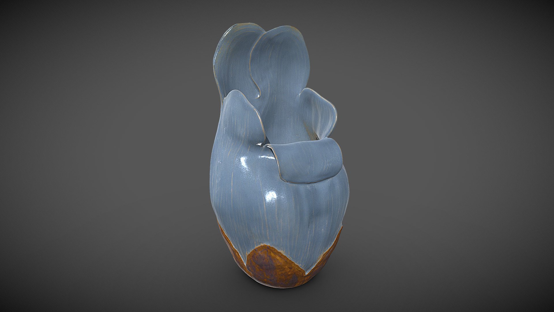 Vase fleur de scrofulaire bleu - Download Free 3D model by Alienor.org, Conseil des musées ...