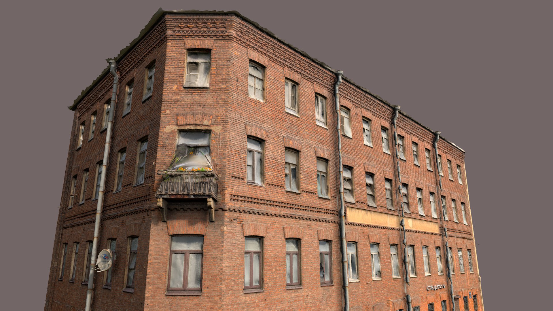 Raw Scan Saint Petersburg brick building - 3D model by martinwaters ...