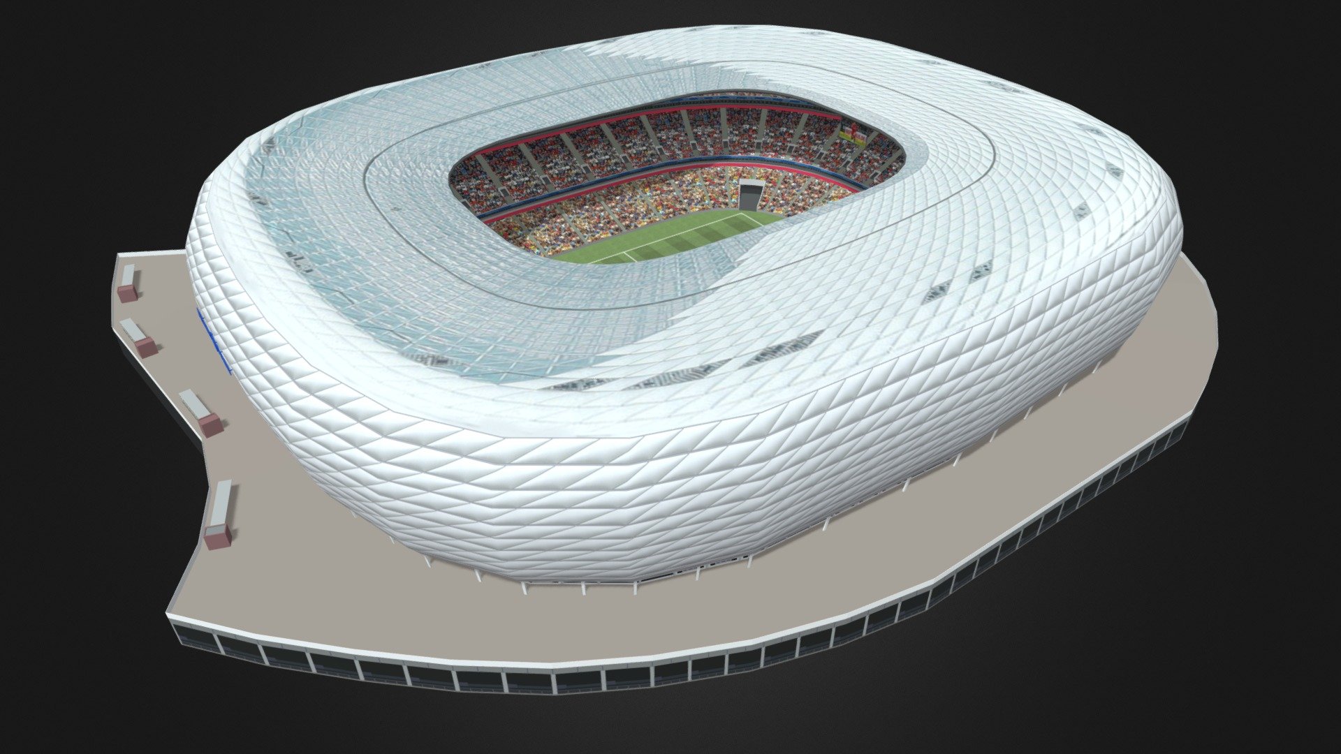 Allianz Arena Low Poly Stadium Munich - 3D model by nuralam018 [385f846 ...