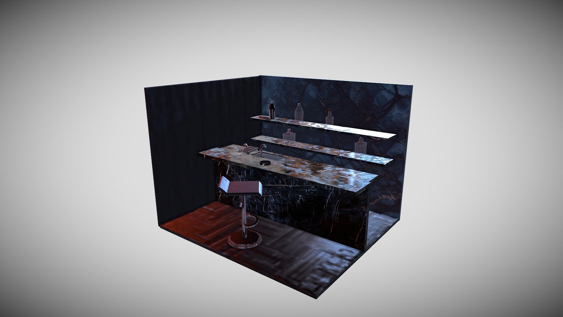 night club diorama 3D - 3D model by nananeri [3860022] - Sketchfab