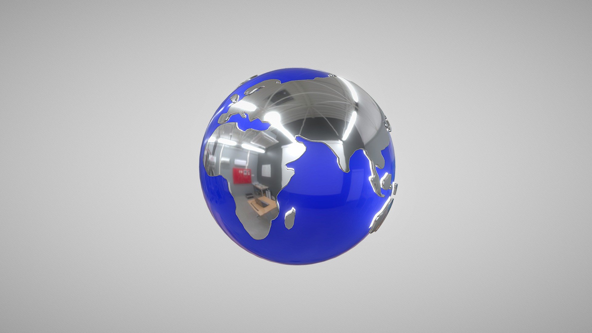 Earth (metallic, chrome) - Buy Royalty Free 3D model by tkkjee [3863384 ...
