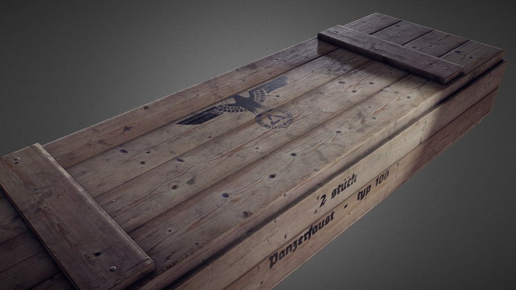 World War II Panzerfaust Crate - 3D model by adambrumbrum [38667b8 ...