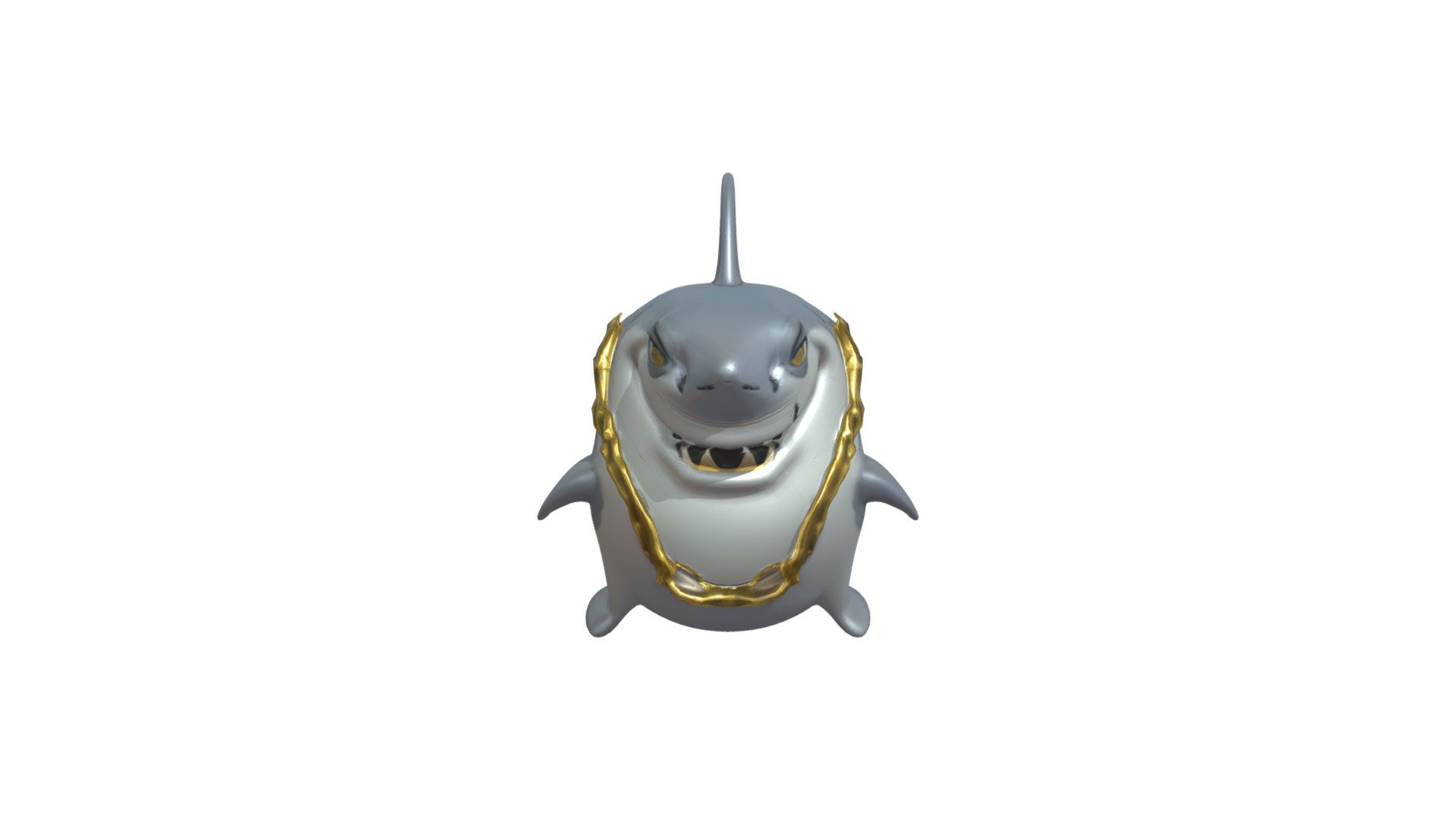 Cartoon shark with gold chain - Download Free 3D model by rocketj614 ...