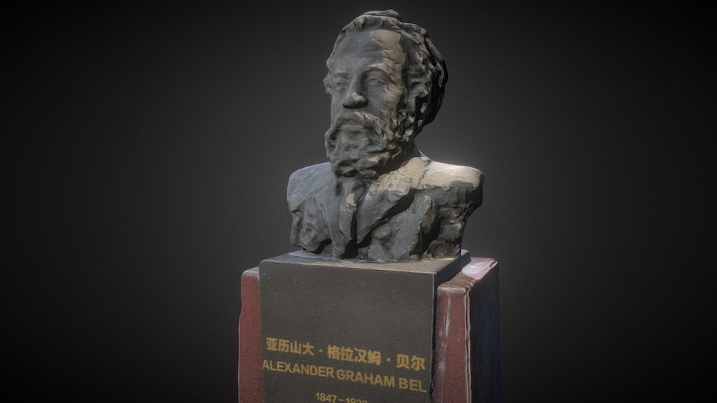 Alexander Graham Bell's statue - 3D model by inception4 [386a06c ...