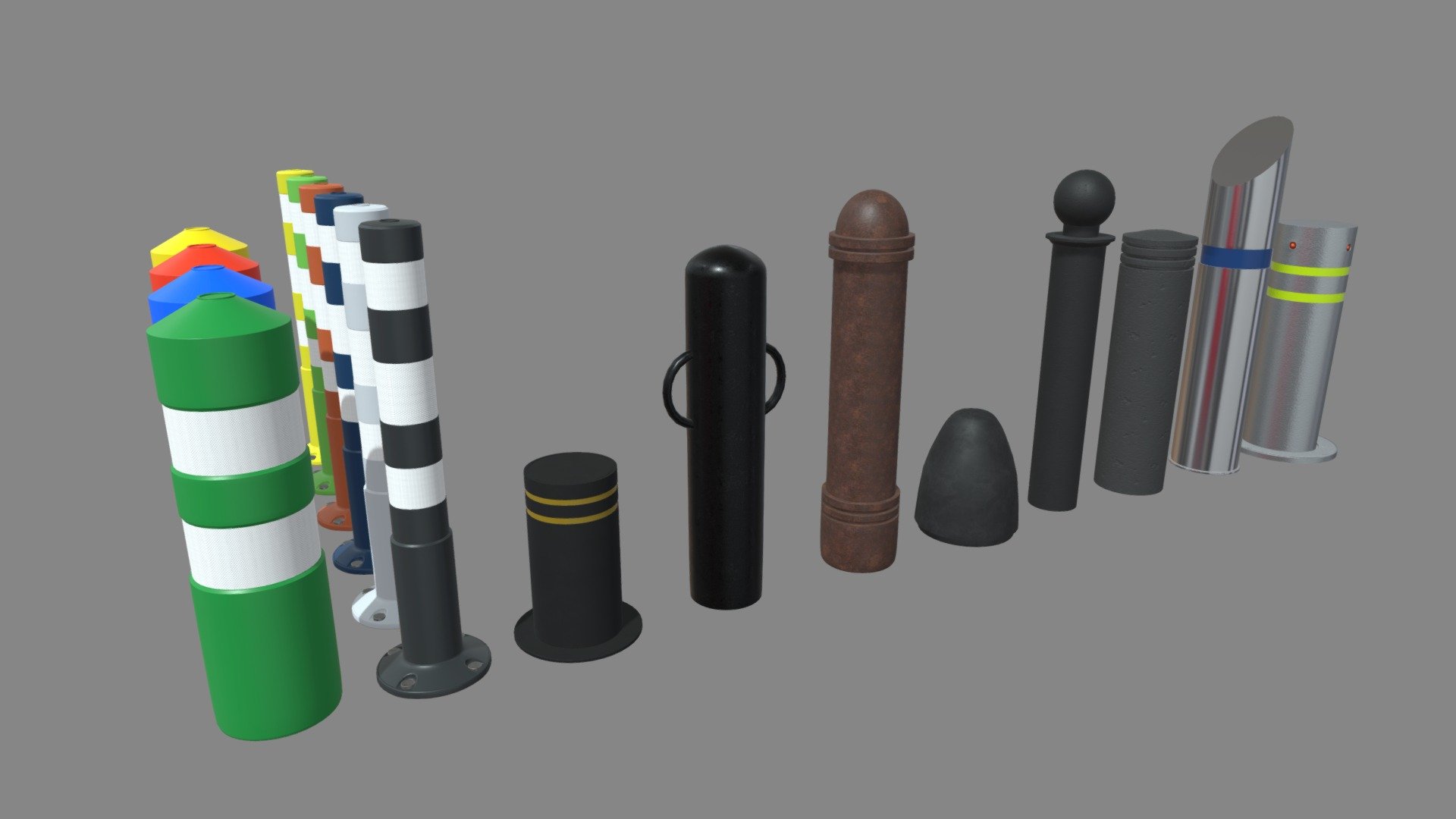 Bollards Pack - Buy Royalty Free 3D model by ViperJr3D [386ef68 ...