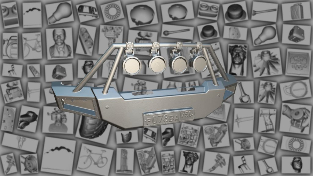 Front Bumper - 3D model by CAD-LAB (@3dscaning) [386fdfa] - Sketchfab