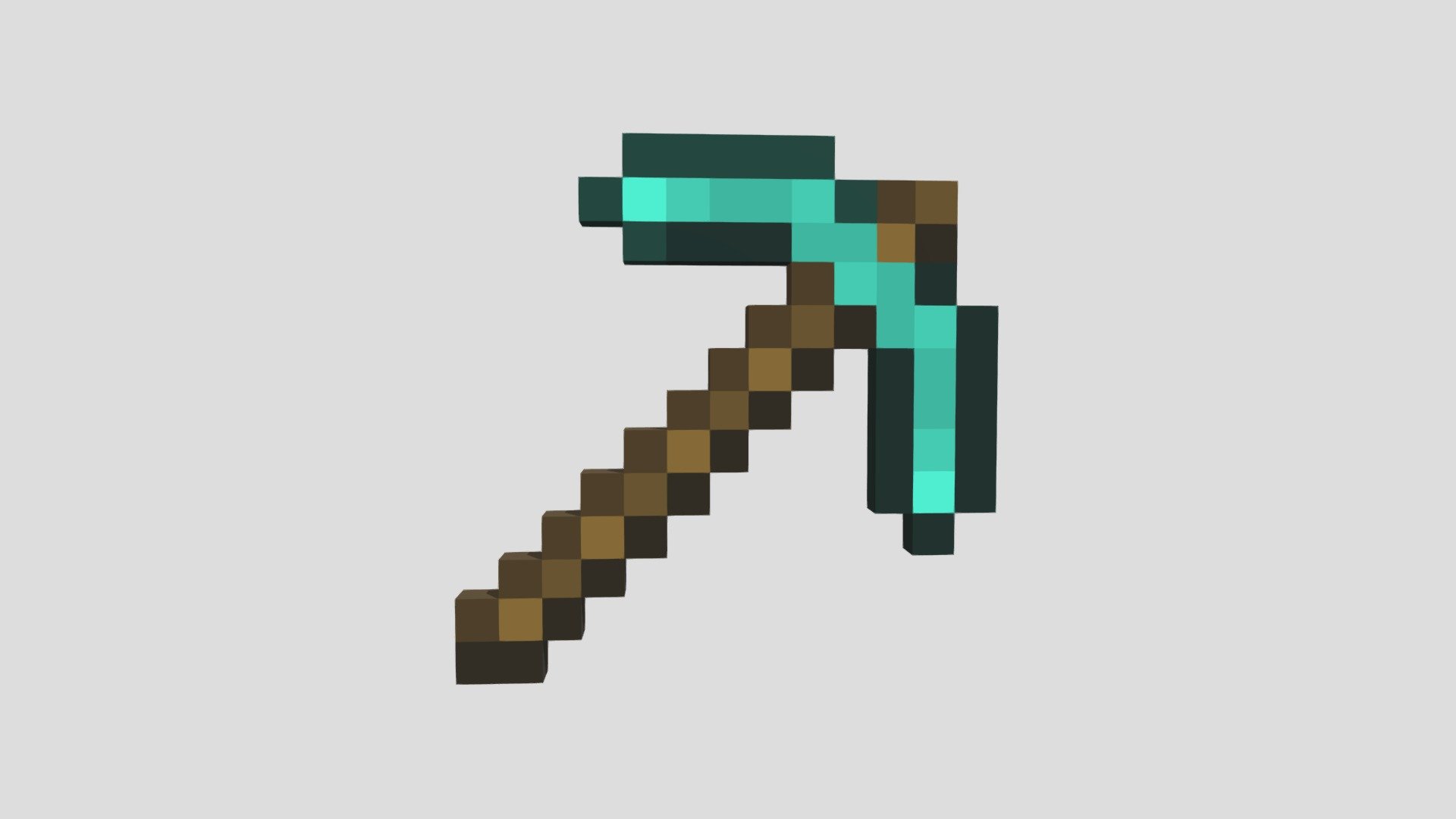 Minecraft Diamond Pickaxe Download Free 3D Model By COVE989 38711f4