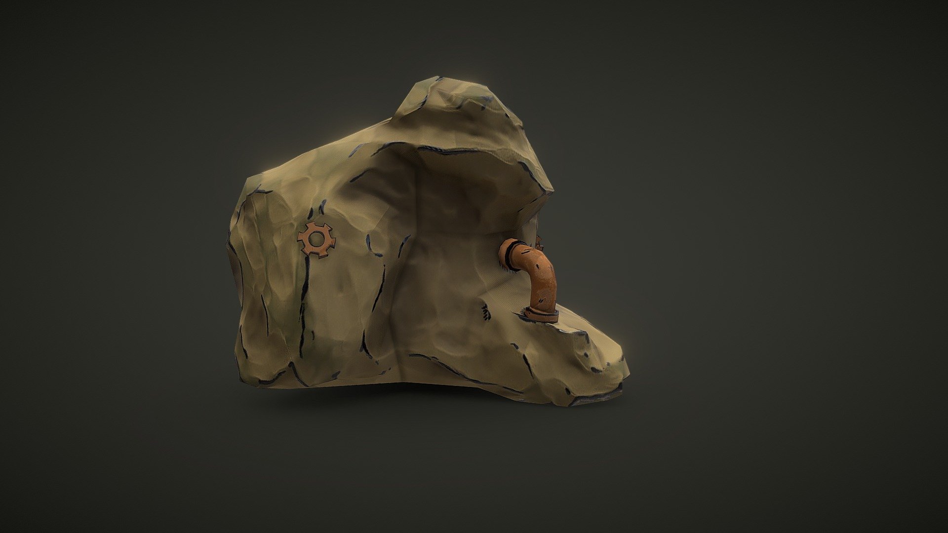 Steampunk Rock - 3D model by RollingThunder [3872417] - Sketchfab