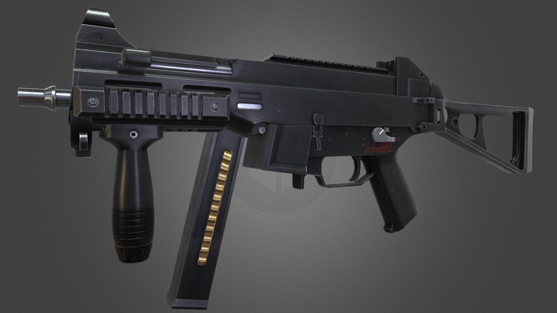 UMP45 AAA Game Ready PBR Low-poly 3D model - Buy Royalty Free 3D model ...