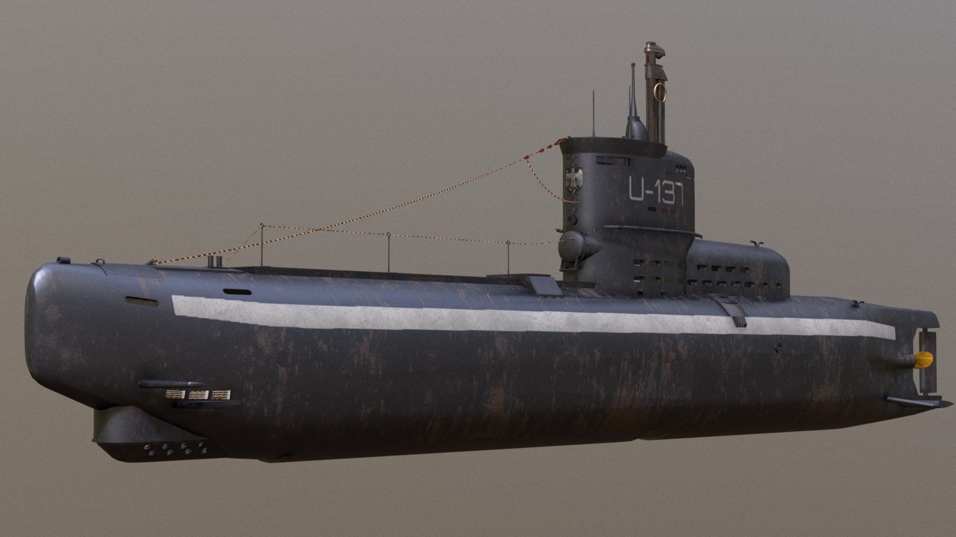 U- Boat Type XXIII grau paint - Buy Royalty Free 3D model by Thomas ...