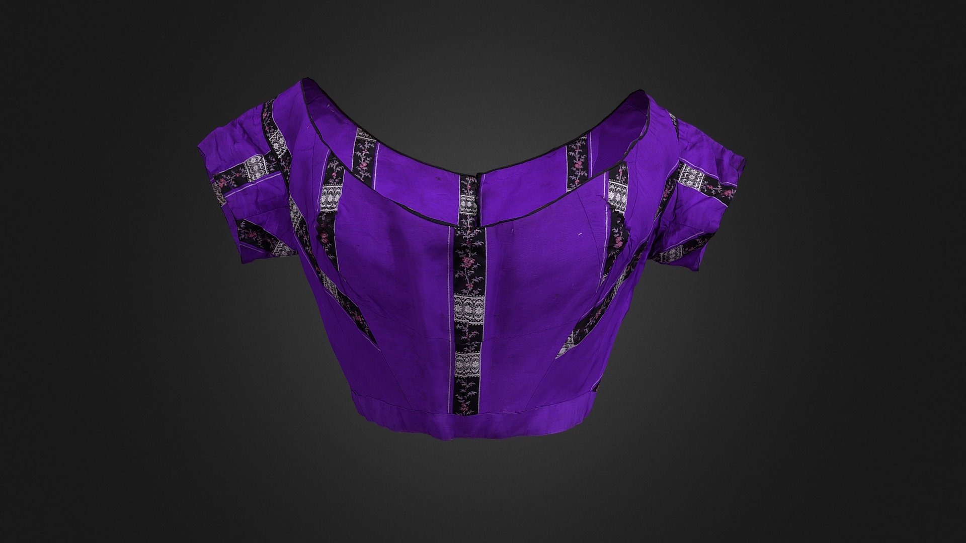 Purple Silk Fitted Bodice - 3D model by Royal Cornwall Museum ...