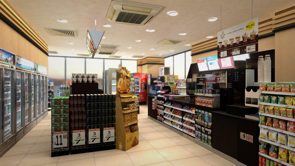 Convenience store - A 3D model collection by Hiro.Lun - Sketchfab