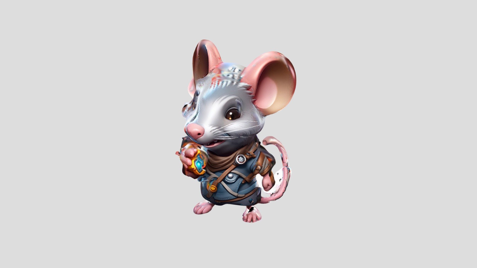 Mouse with a ring on his finger A small mouse - Download Free 3D model ...