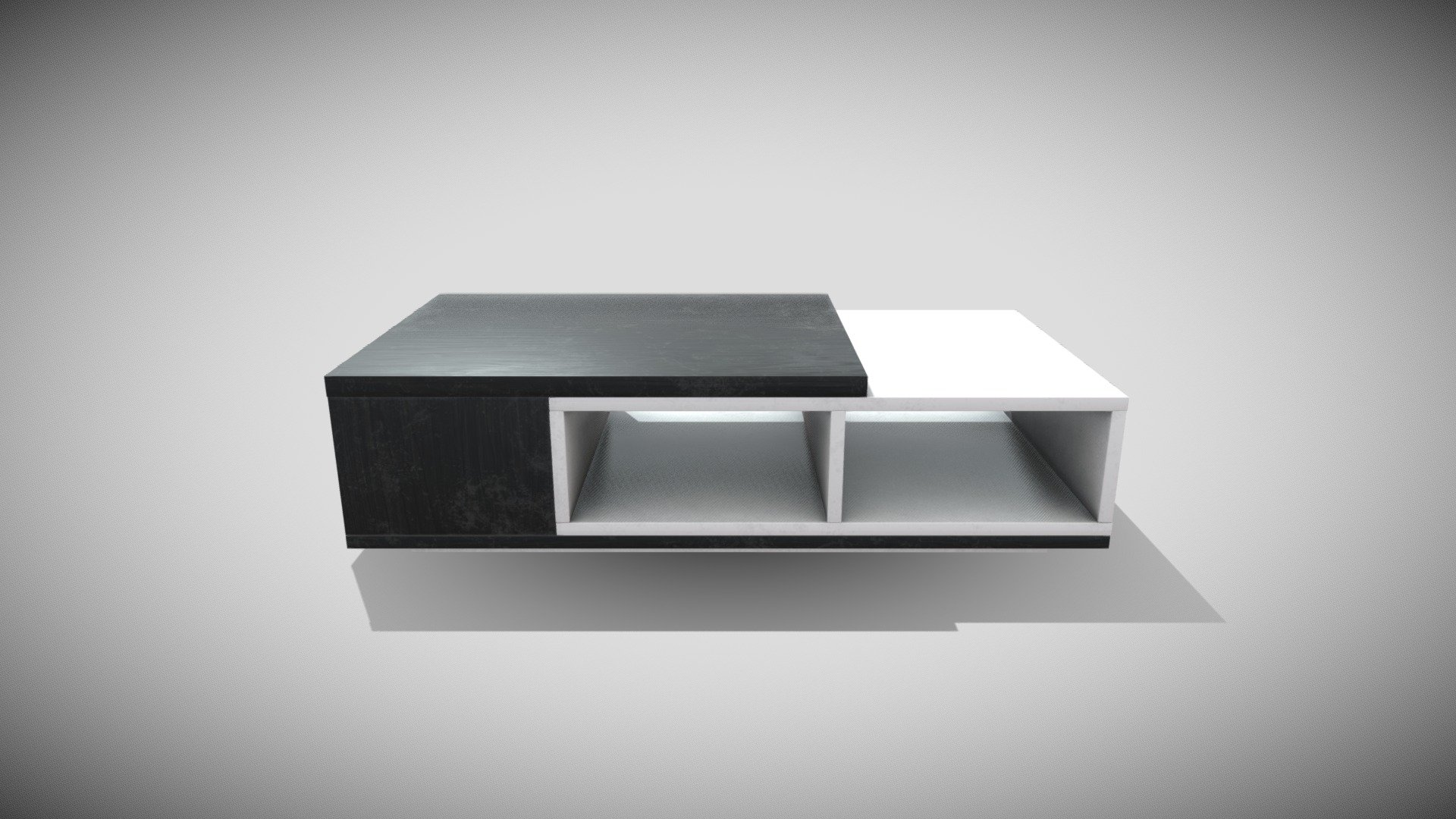 Squared Coffee Table Black White - Buy Royalty Free 3D model by Dexsoft Games (@dexsoft-games ...