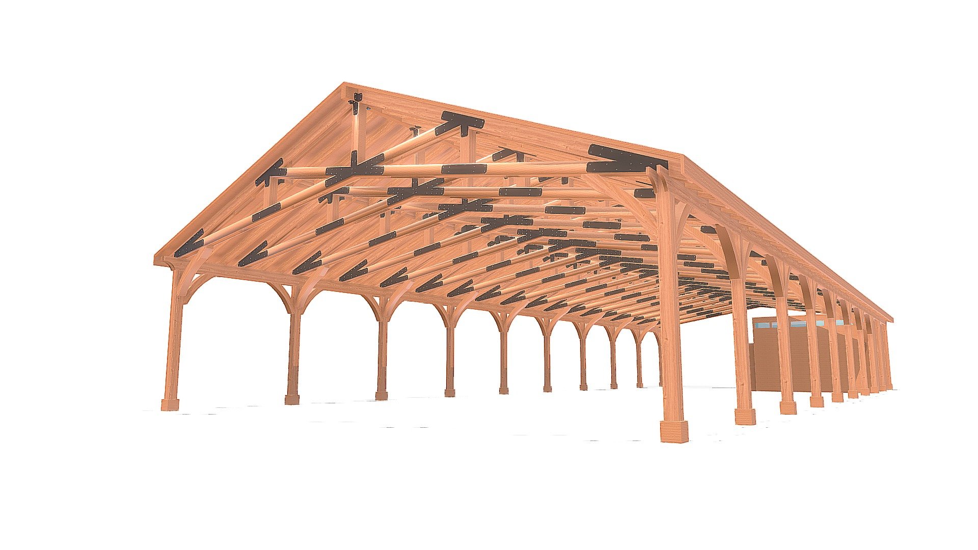 Esther Scissor Truss Pavilion 100 ft L x 40 ft W - 3D model by FR ...