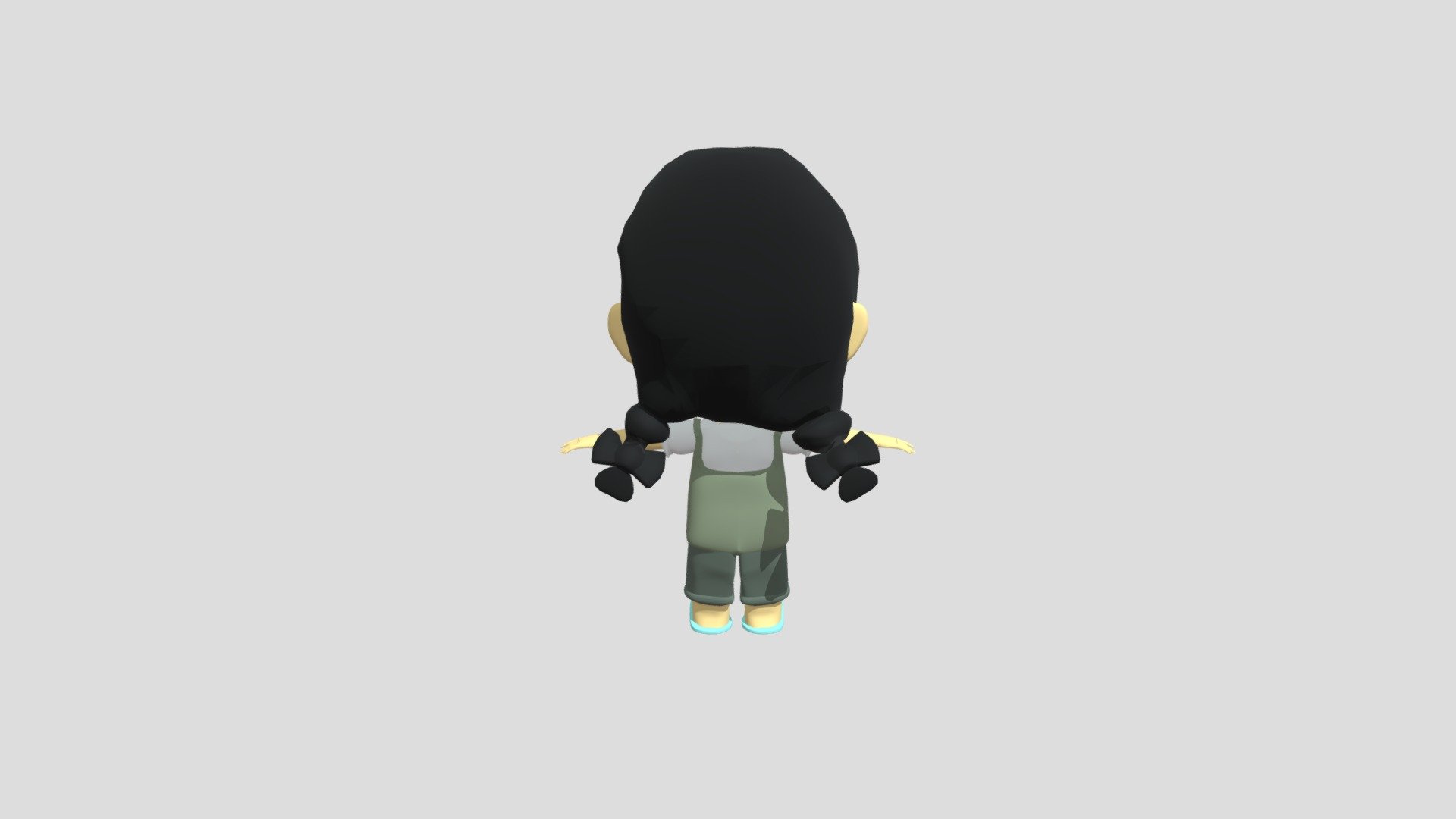 Little girl character with chubby cheeks - Download Free 3D model by ...