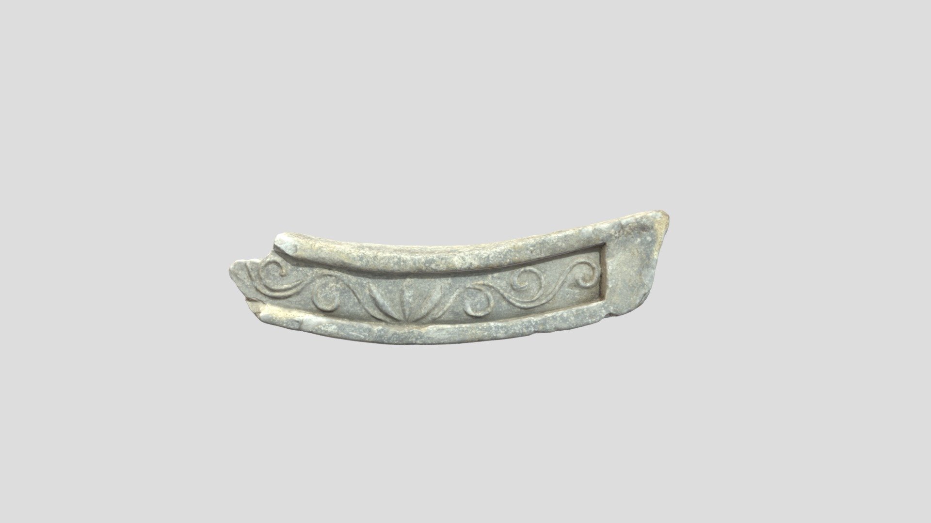 軒平瓦6（岩尾城跡・安土桃山時代） - Download Free 3D model by 丹波市教育委員会 社会教育・文化財課 ...