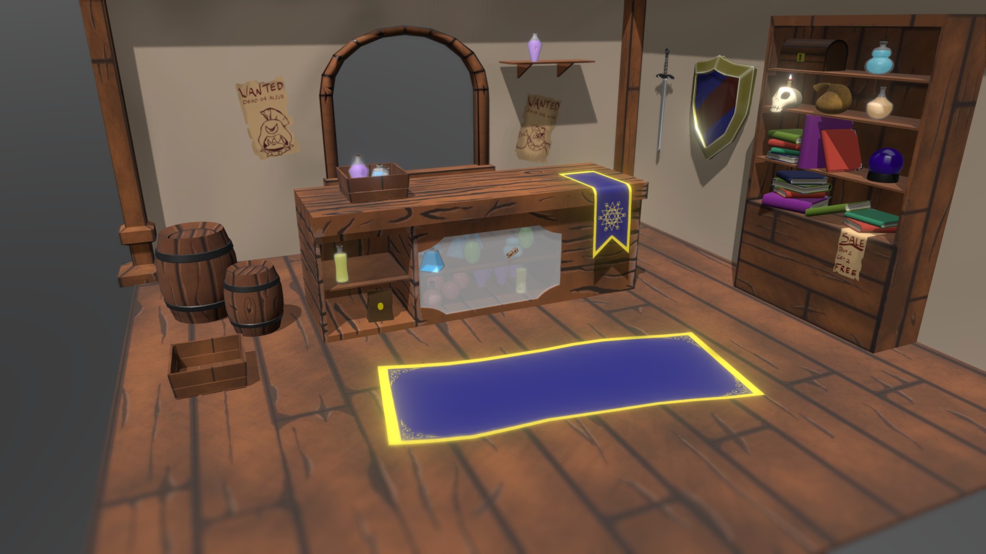 Fantasy item shop - 3D model by wberilo [3888767] - Sketchfab