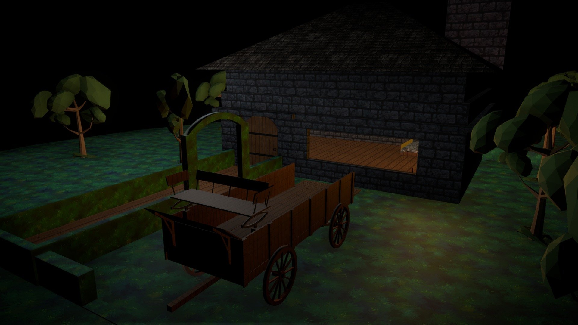 Attempt at Low Poly Scene - 3D model by yardofearth [388ef5e] - Sketchfab