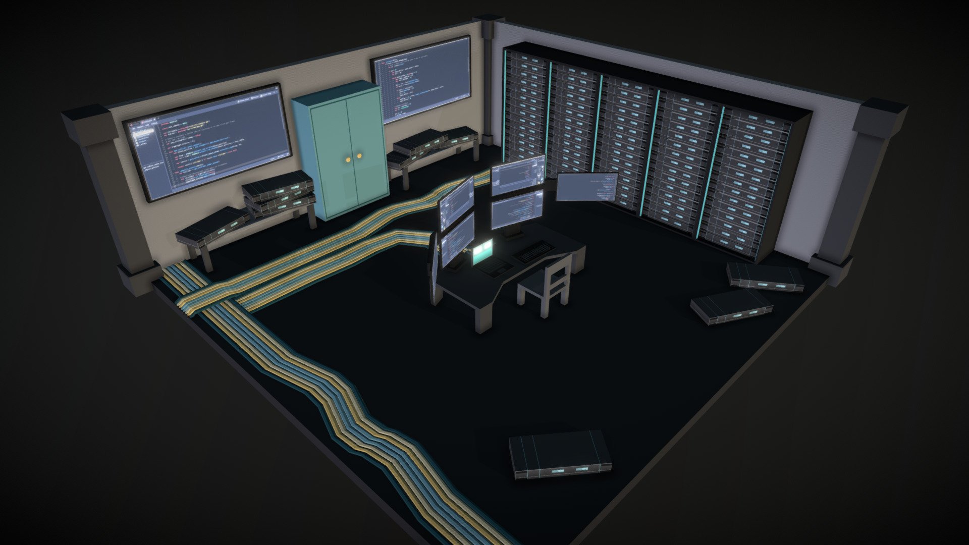 Hidden Server Room - 3D model by John (@JohnHB) [389287f] - Sketchfab