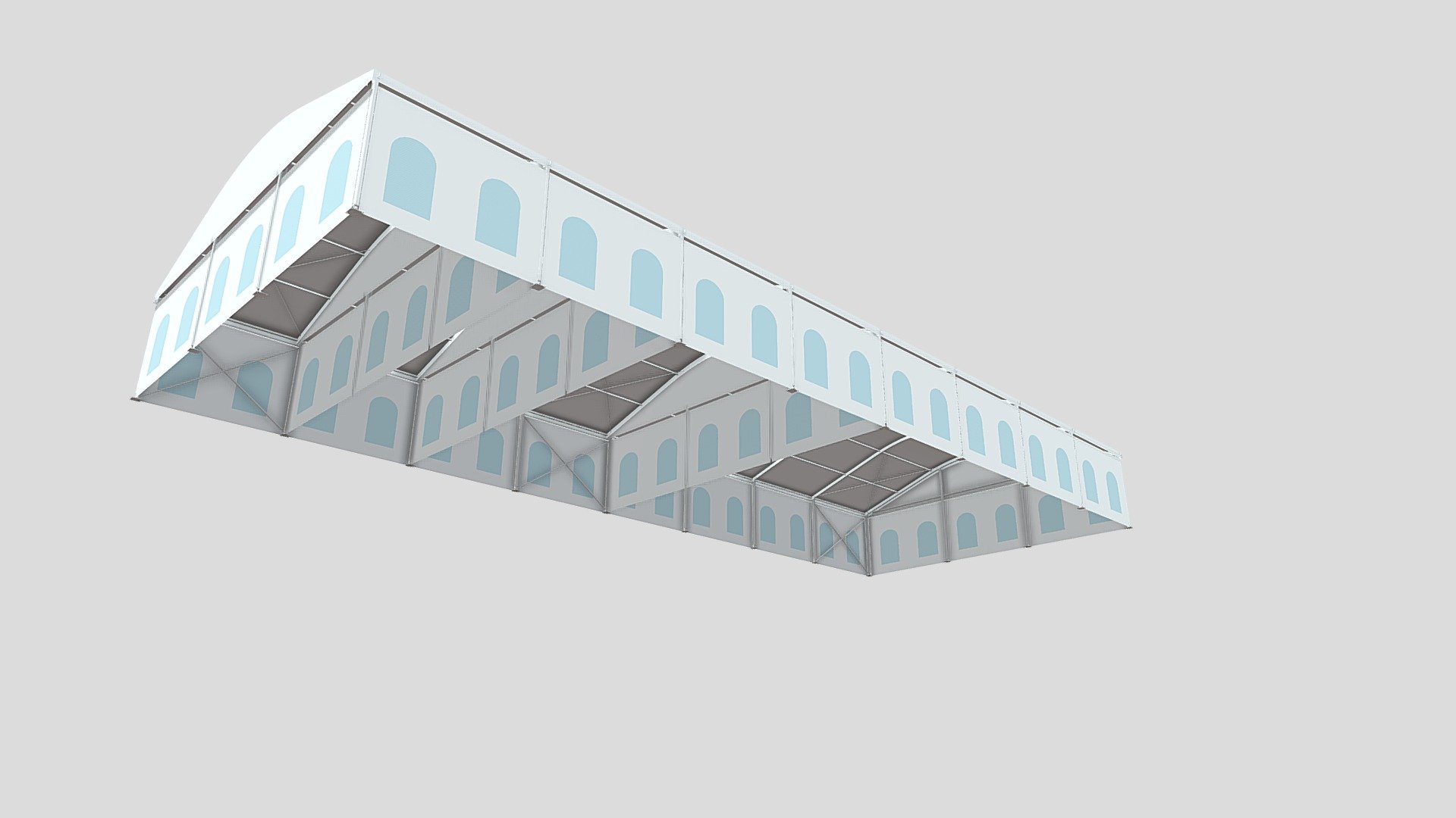 15x40x4 Curve Canopy Tent - 3D model by Shenzhen Baikal Tent ...
