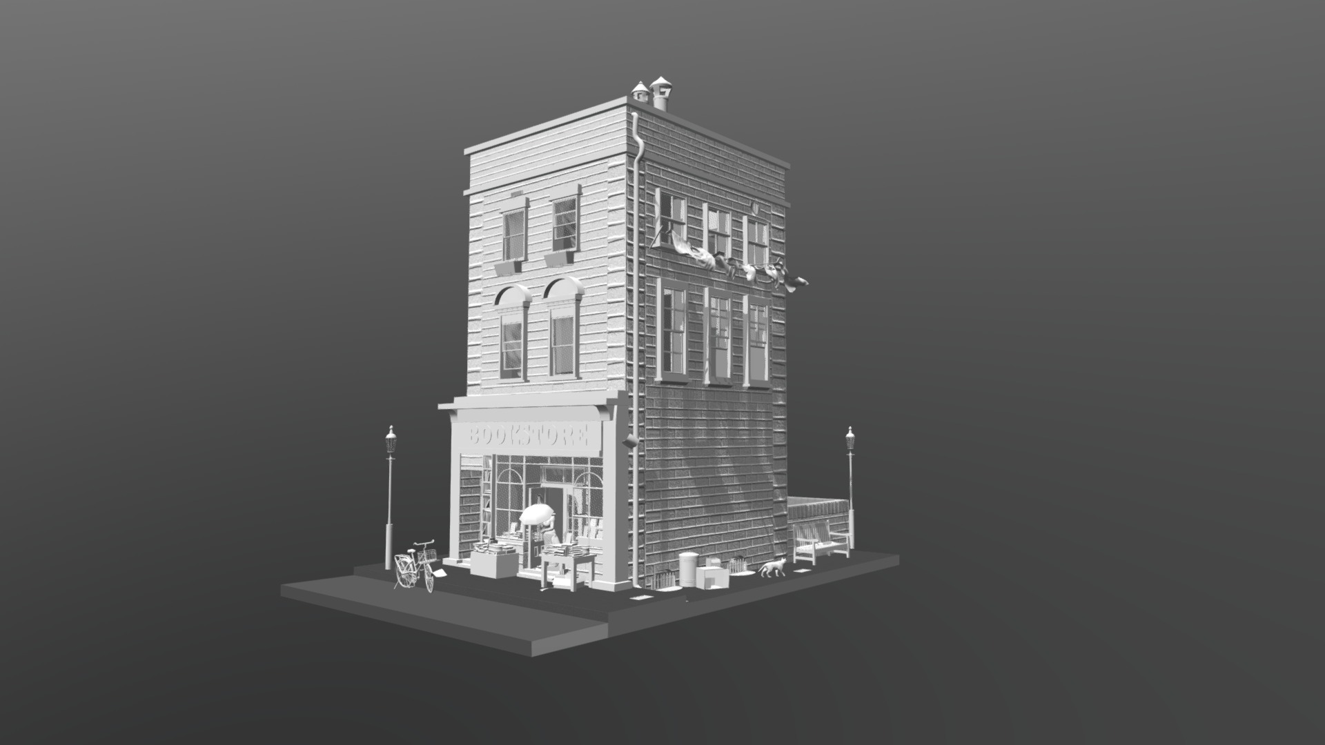 Notting Hill Library - 3D model by lucie.flieller [3896c1c] - Sketchfab