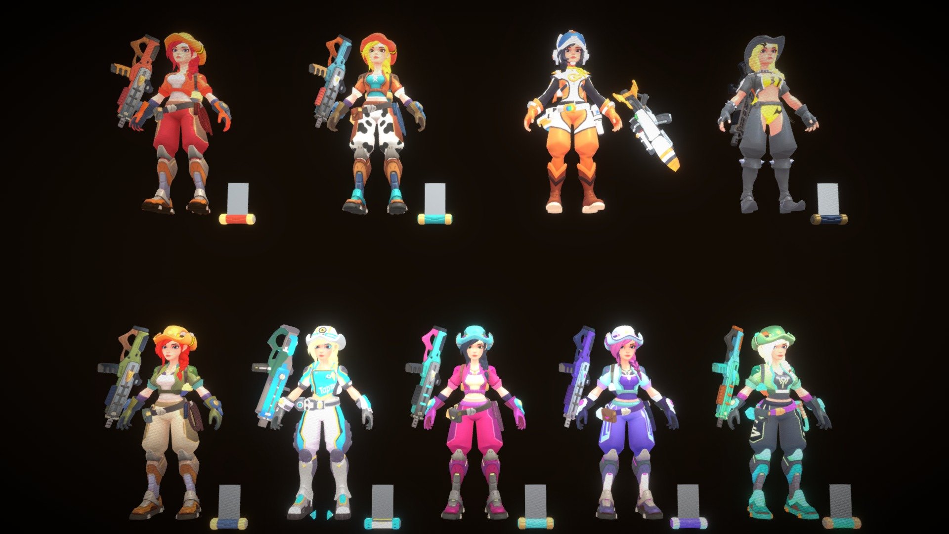 Royal combat rig girl collection - Buy Royalty Free 3D model by Luna ...